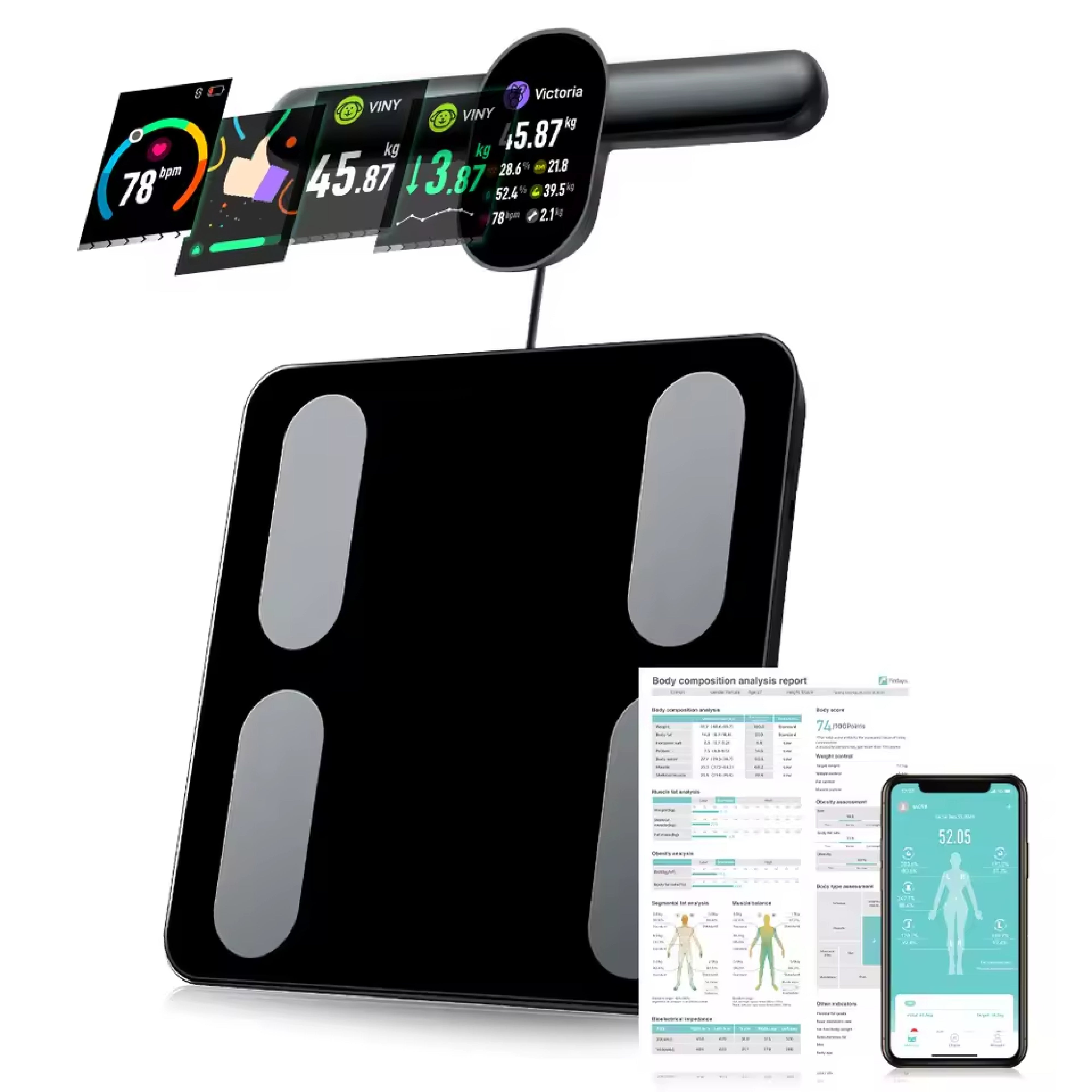 8 Electrodes Digital Smart BMI Scale – Muscle First